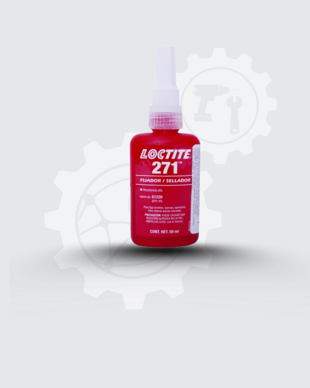 271 LOCTITE TRABADOR DE ROSCAS (ROJO) #271-31, 50ML (BOTELLA GRANDE ...